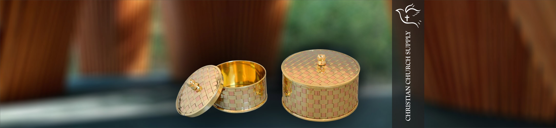 PYX - Brass pyx set, communion pyx with handle, Solid brass pyx, church ...